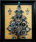CHRISTMAS TREE, WATCH COLLECTION, FRAMED JEWELRY ONE OF A KIND ART | eBay