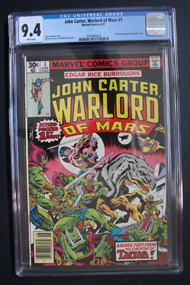 JOHN CARTER Warlord Mars #1 1st Marvel comic JC DEJAH THORIS 1977 Movie ...