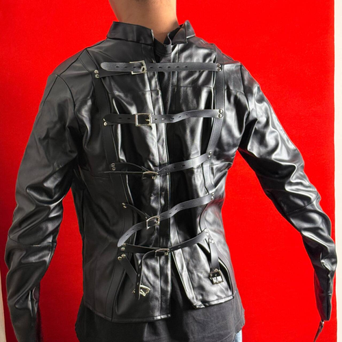 USA Asylum Straight Jacket Costume S/M L/XL BODY HARNESS Restraint ...