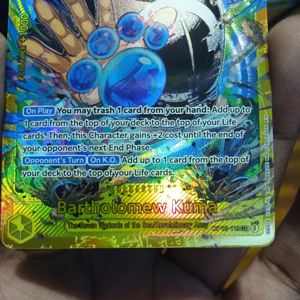 One Piece TCG Bartholomew Kuma OP12-119 Legacy of the Master Foil ...