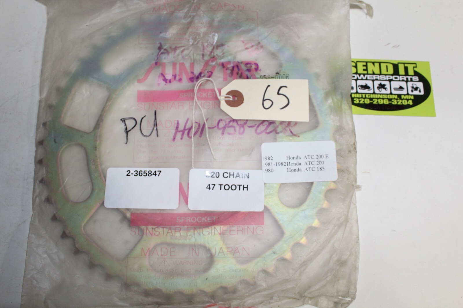 SPR1 NOS Sunstar 47T Rear Sprocket ATC 185 200 2-365847 | eBay