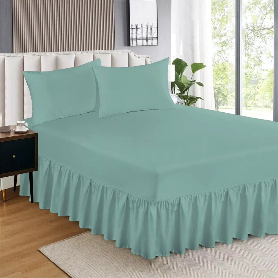Extra Deep Fitted Valance Sheet Bed Sheets Single Double King Super ...
