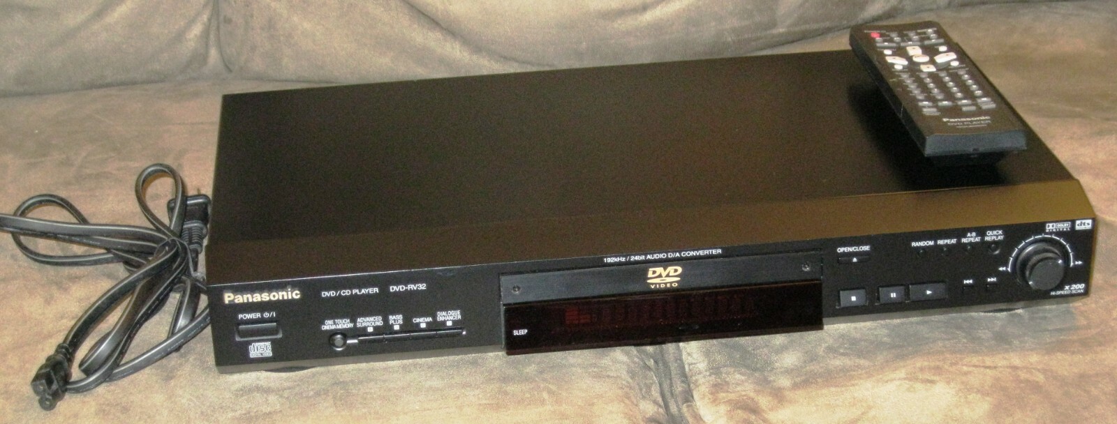Panasonic DVD-RV32 DVD CD Player DTS Dolby Digital w/Remote - Tested | eBay