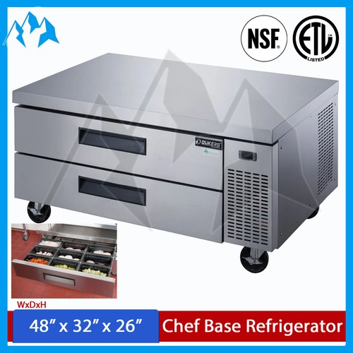 Chef Base 48" Commercial Refrigerator with 2 Drawers Stainless Steel ...