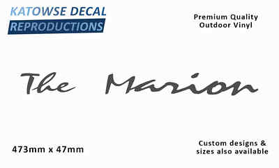 Avan The Marion Caravan Replacement Vinyl Decal Sticker | eBay Australia