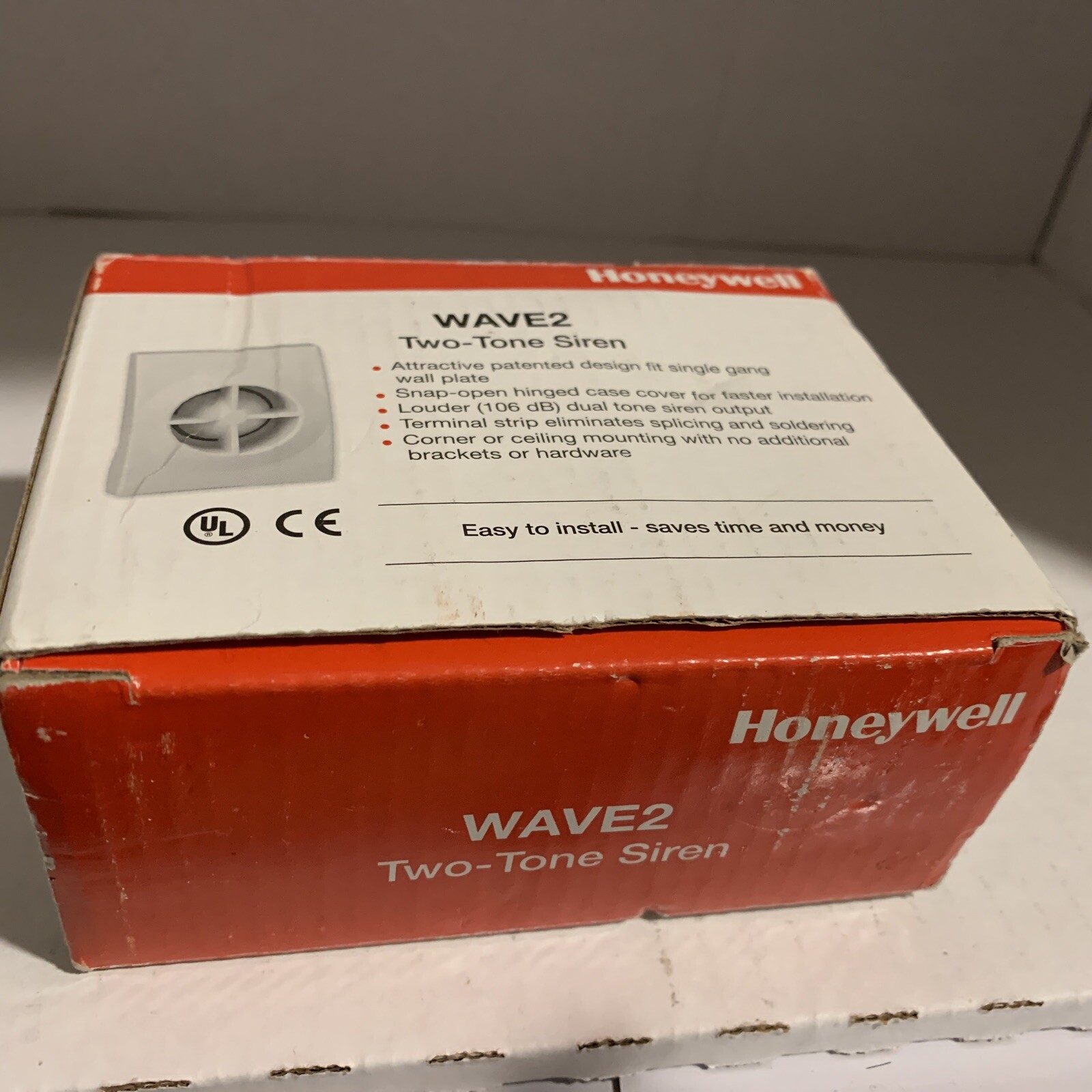 NEW HONEYWELL WAVE2 Indoor Electric Siren Alarm free Shipping Open Box ...