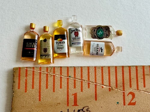 1:24 Dollhouse Miniature drink Wine Bottle decanter Glass cheese board ...