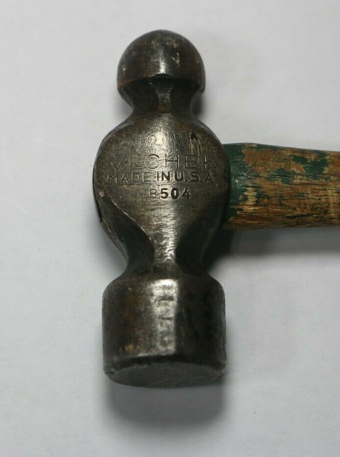 Vintage VLCHEK Professional Mechanic Machinist Ball Pien Peen Hammer 4 ...
