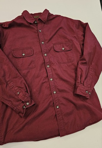 Wolverine Mens Fleece Lined Denim Jacket Medium Wine Colored Wash- Size ...