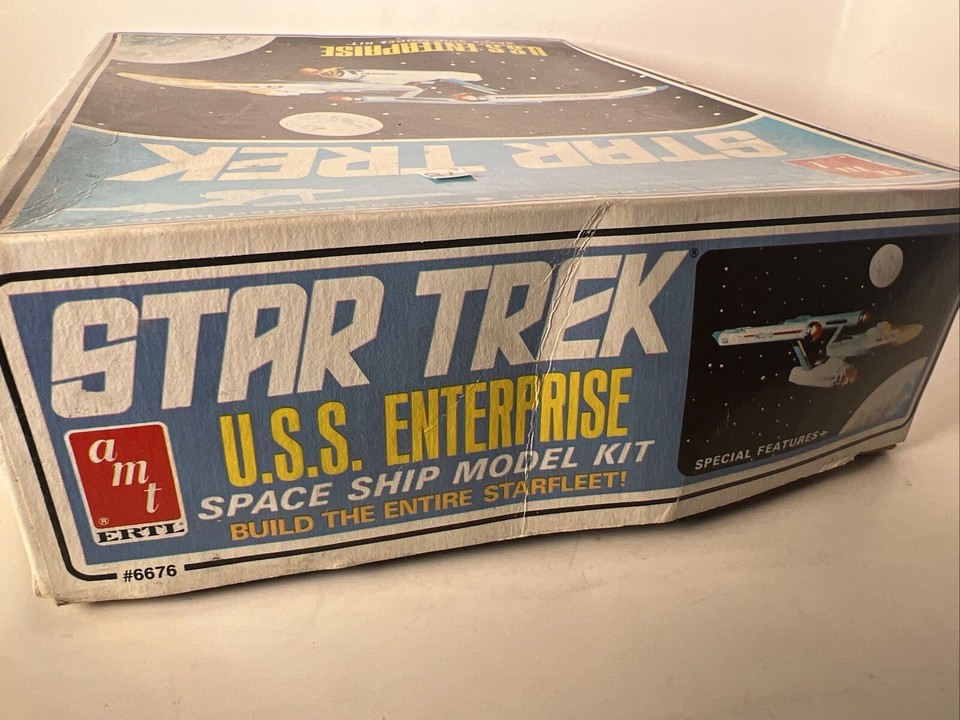 AMT ERTL STAR TREK USS ENTERPRISE SPACE SHIP MODEL KIT #6676 OPEN BOX ...