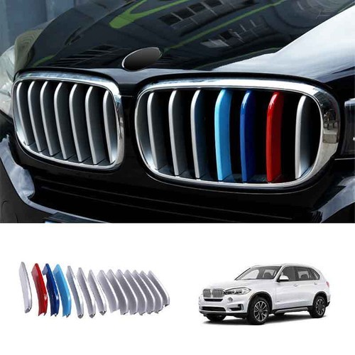 For BMW X5 F15 2014-2018 Red&Silver Front Bumper Mesh Grill Grille ...