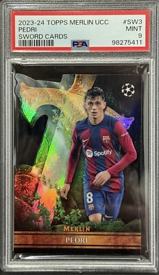 2023-24 Topps Merlin UEFA Club Competition Pedri Sword Cards Case Hit ...