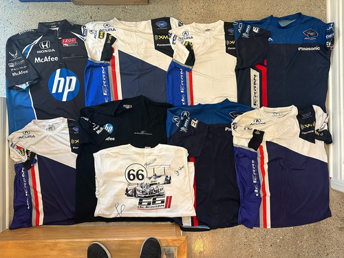 GIL DeFERRAN race worn Pit Crew Jersey LOT Honda ACURA IINDY CAR IMSA ...