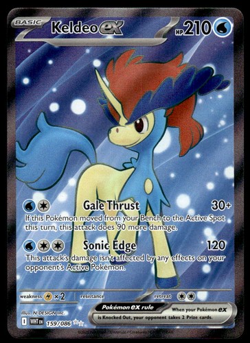 Pokemon TCG SV: White Flare #159/086 Keldeo EX NM | eBay