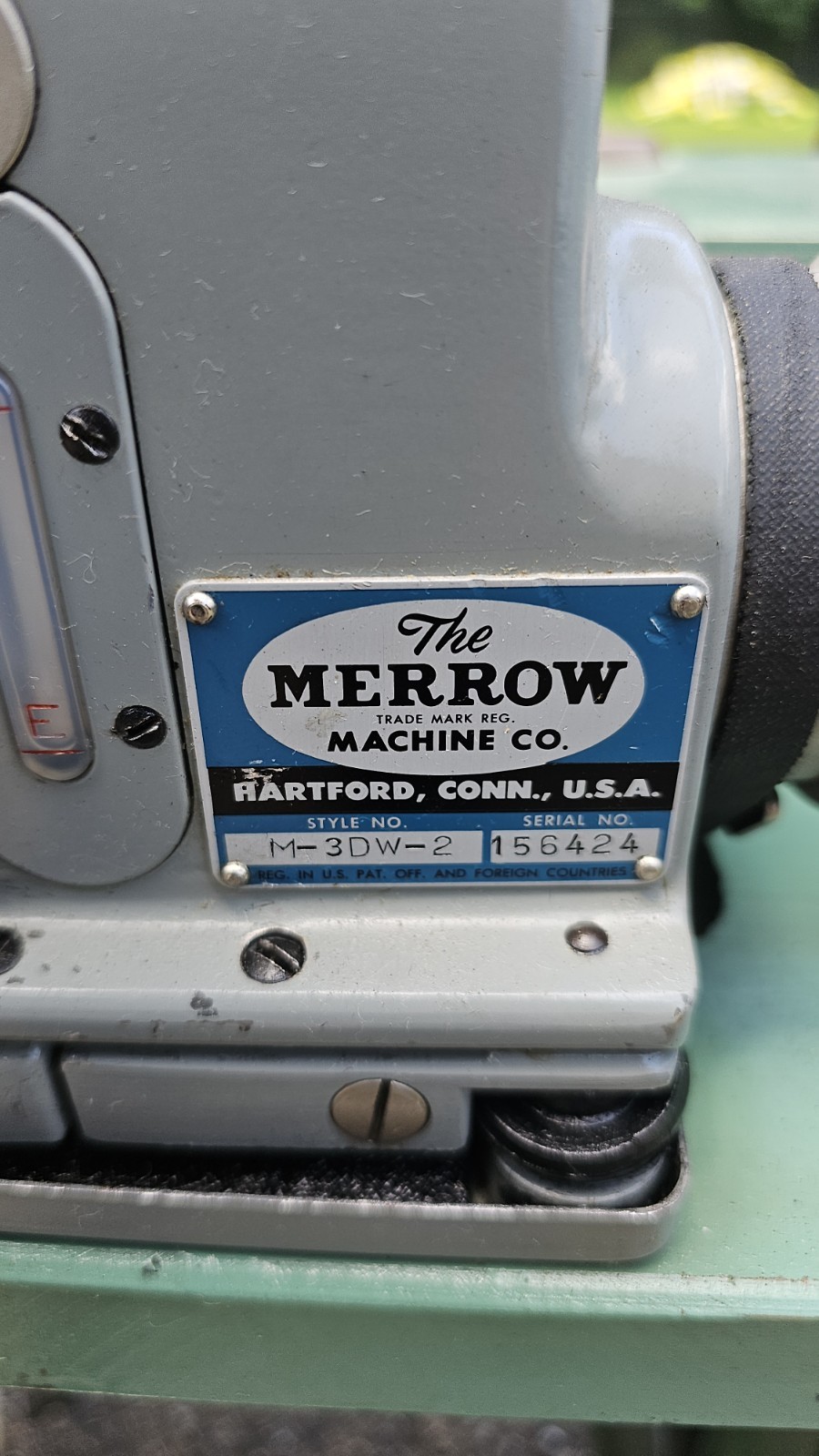 Vintage Merrow industrial Overlock Serger Model M-3DW-2, 3-thread, with ...