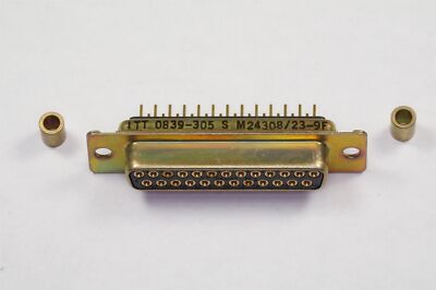 M24308/23-9F ITT Cannon D-Sub Connector Receptacle 25 Pos 2 Row B Shell ...
