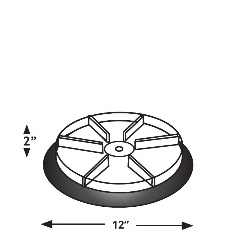 Azar Displays One Tier Revolving Display 2"H x 11"Dia. - 6 Sections | eBay