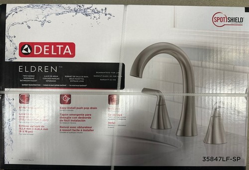 Delta Eldren Spotshield Brushed Nickel Widespread 2-Handle Bathroom ...
