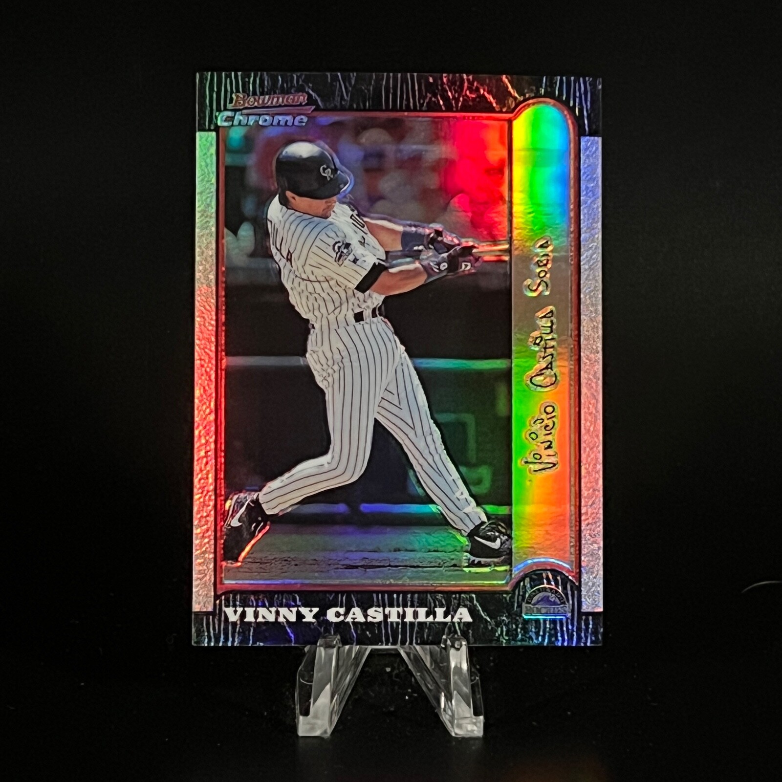 Vinny Castillo 1999 Bowman Chrome Refractor 22 Colorado Rockies Look 4301