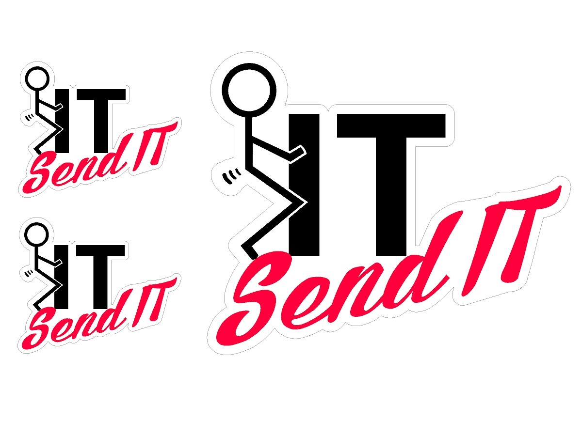 Send It Biker Helmet sticker decal Hard Hat sticker MX helmet full face ...