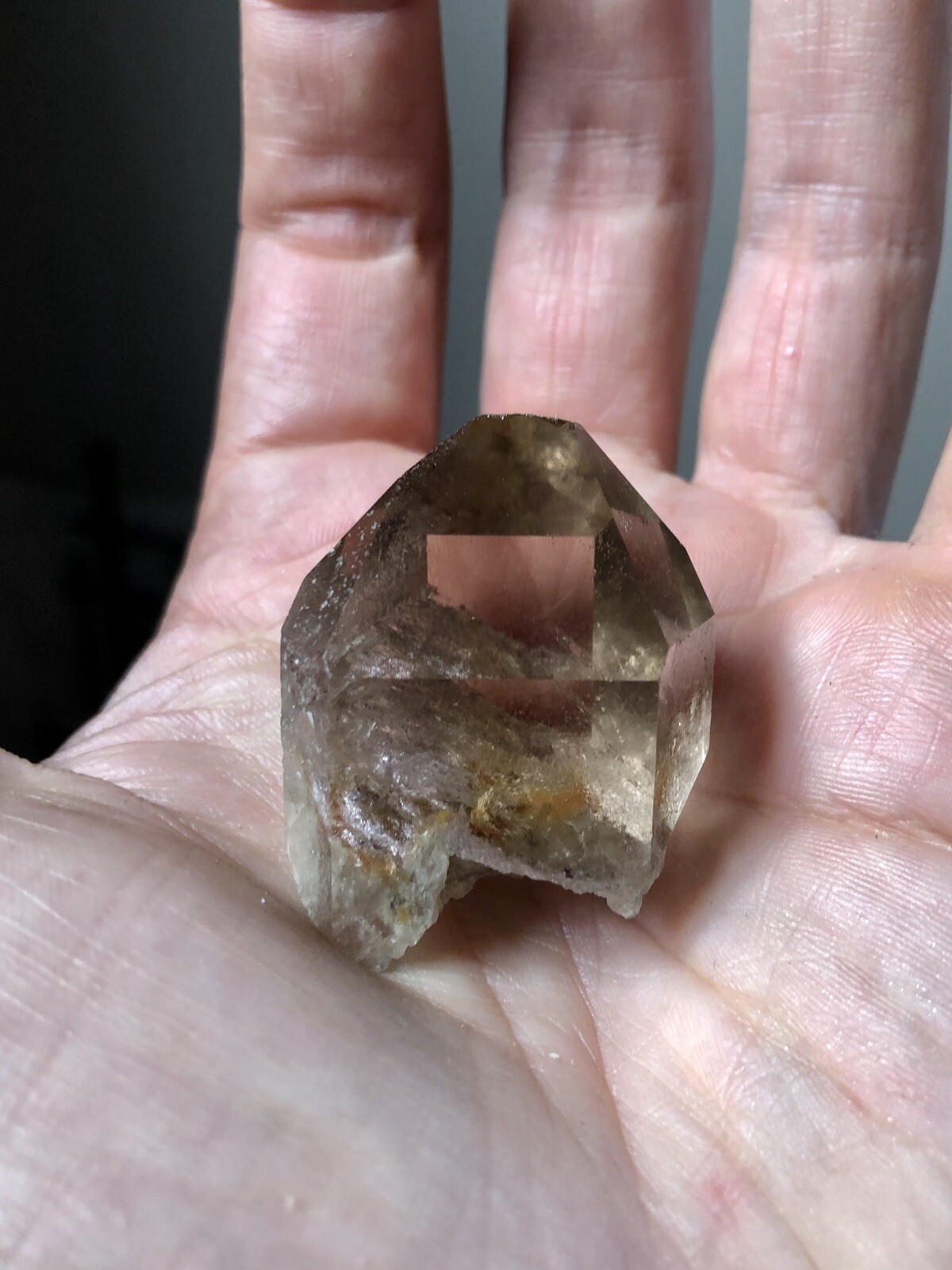 35g Fine Inclusion Quartz Crystal Smoky Quartz Point Brazil Natural ...