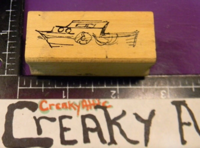 TUG BOAT SHIP SMALL SCENE RUBBER STAMP ART IMPRESSIONS E2716 ...