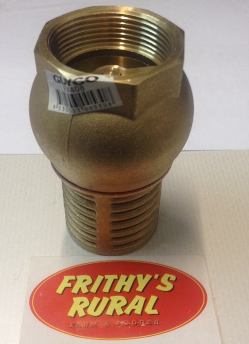 BRASS FOOT VALVE 50mm 2" FI BSP Brass Disc/rubber Backflow Prevention ...