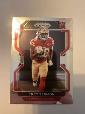 2021 NFL Panini Prizm Trey Sermon Base Rookie Card RC #354 49ers Niners ...