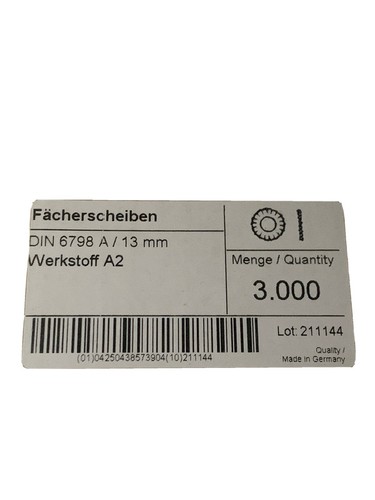 Fächerscheiben DIN 6798 A / 13mm (3000st) | eBay.de