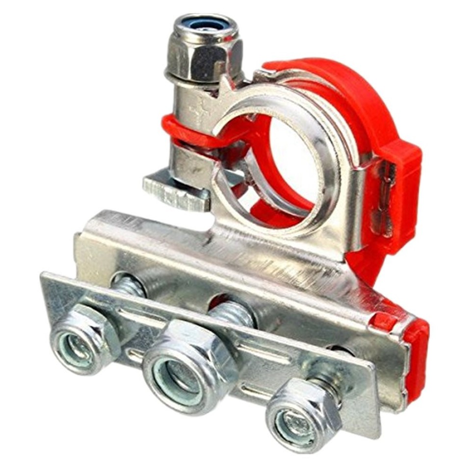 Car Top-Post Battery Cable Terminal Clamp Connector Kit 12V Pos/Neg Set ...