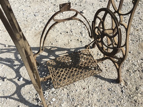 Treadle Sewing Machine, Cast Iron Base, Industrial Age, Singer ...