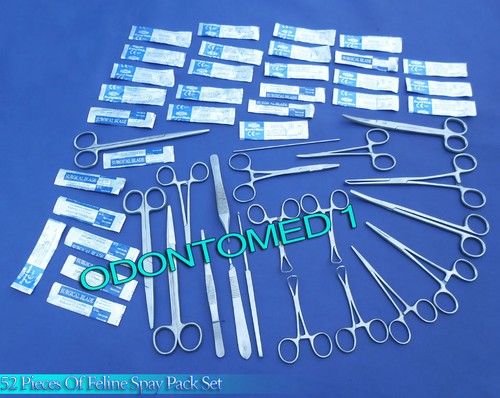 52 PC FELINE SPAY PACK VETERINARY SURGICAL INSTRUMENTS DS-1094 | eBay