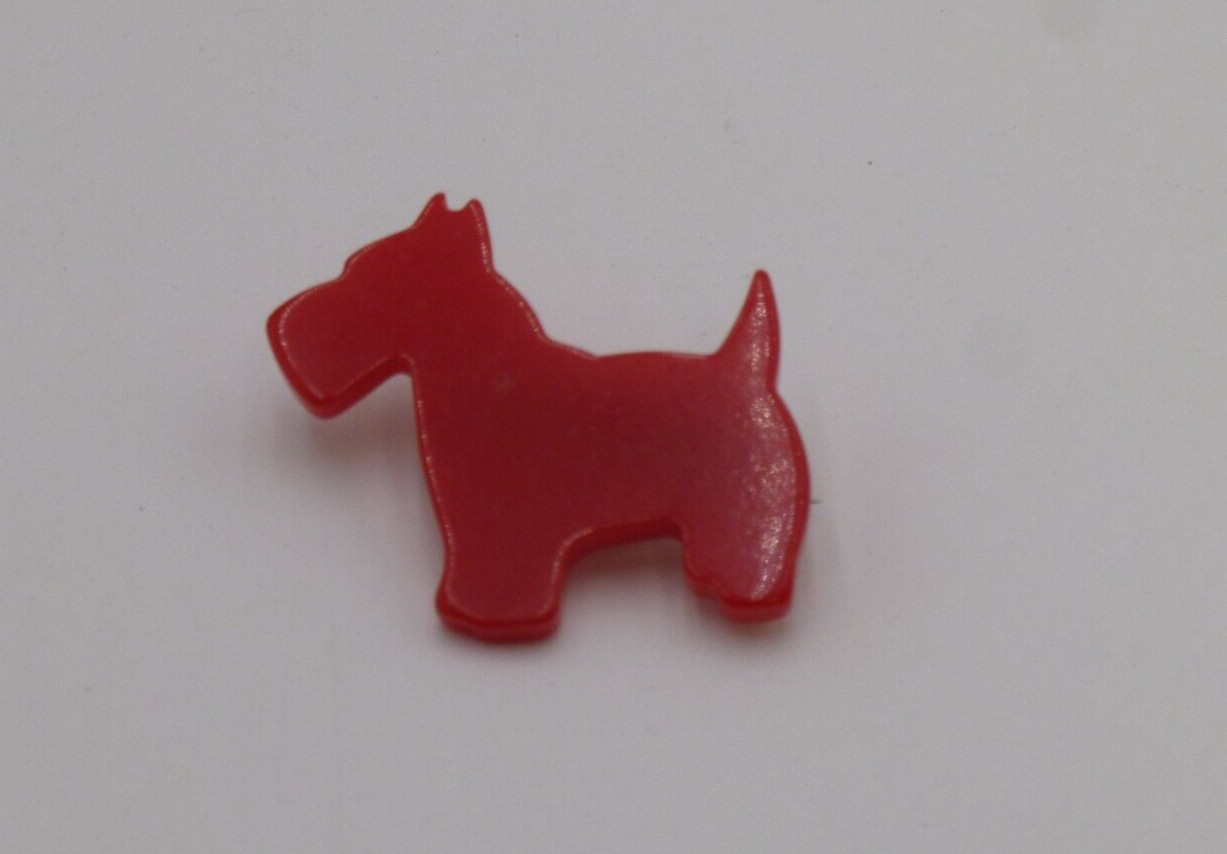 Antique Bakelite RED Scottie Dog Pin 1940’s / Scottis… - Gem