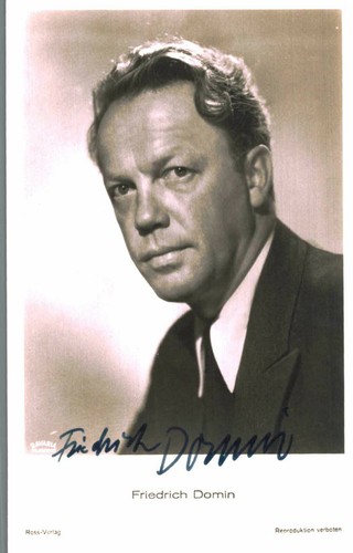 Friedrich Domin Original Signature Sur Ross Carte Numéro 6107b | eBay