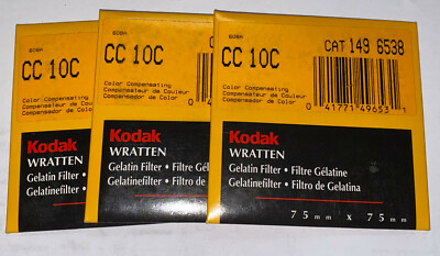 KODAK COLOR COMPENSATING GELATIN FILTER NO.CC10C 3" Square unopened | eBay