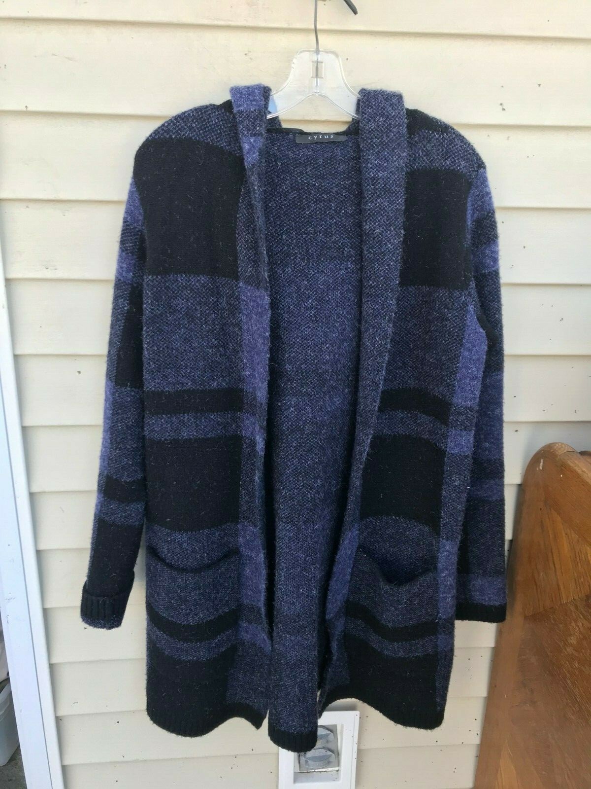 CYRUS Hooded Cardigan Open Front SIZE M | eBay