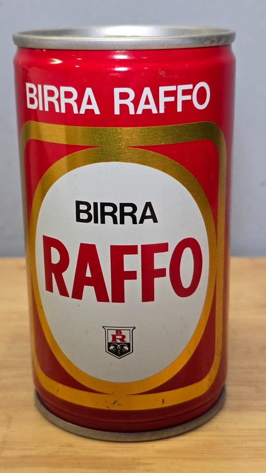 Vintage BIRRA RAFFO Beer Can Italy Red Gold Design Pull Tab Intact ...