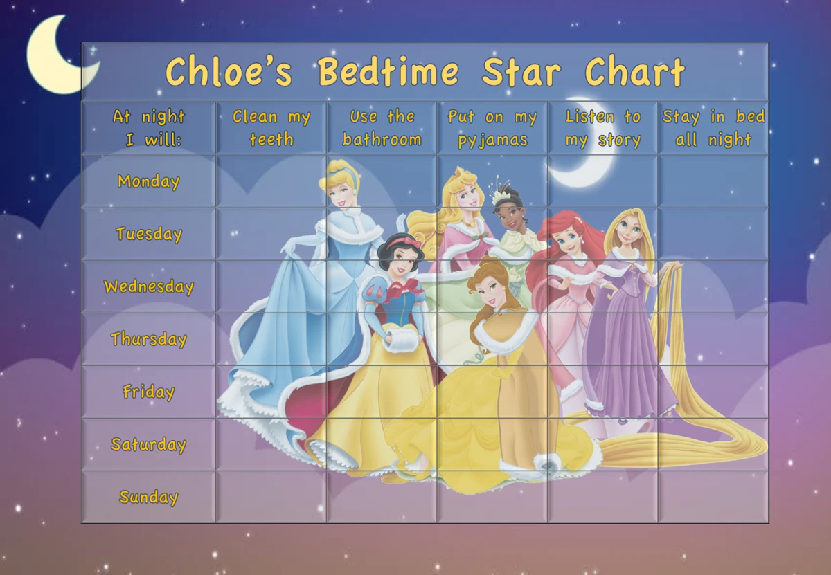Disney Printable Bedtime Chart