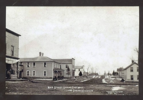REAL PHOTO SHERRY WISCONSIN DOWNTOWN MAIN STREET SCENE POSTCARD COPY | eBay