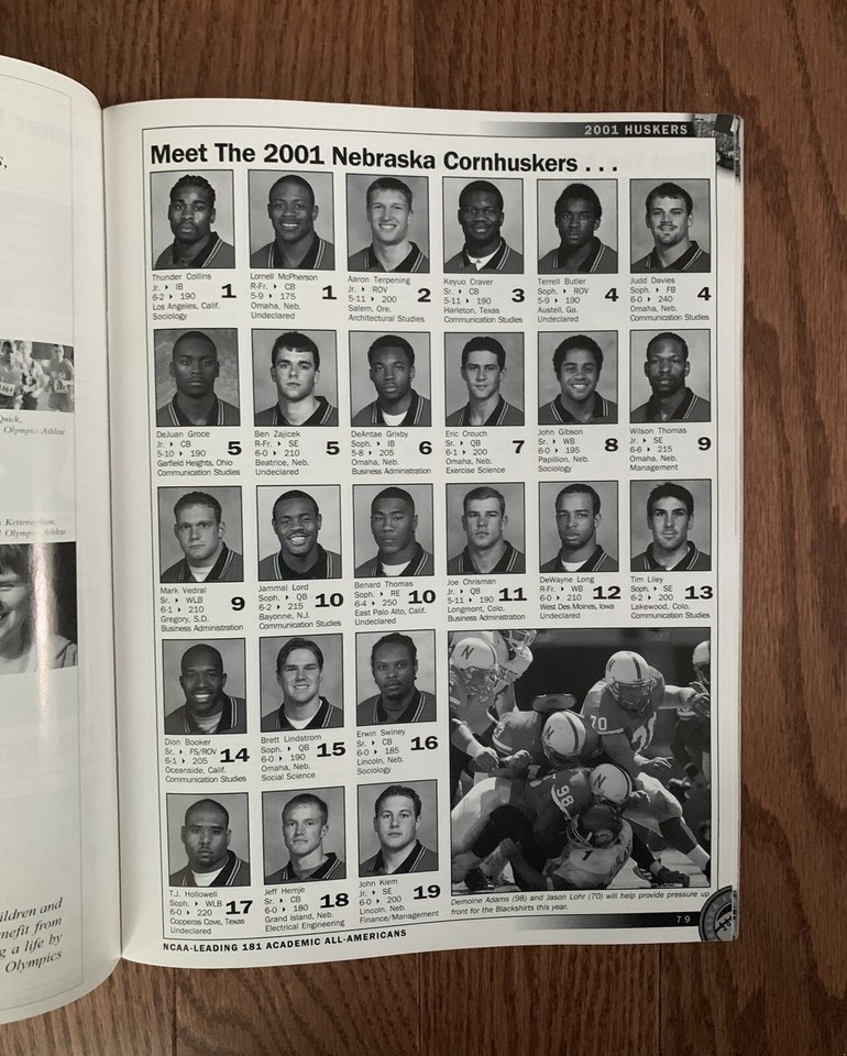 Vintage 2001 College Football Program - Nebraska / Texas Christian | eBay