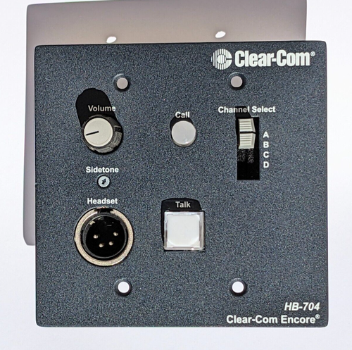 Clear-Com HB-704 Intercom Headset Station, 4 Channel, wall box or ...