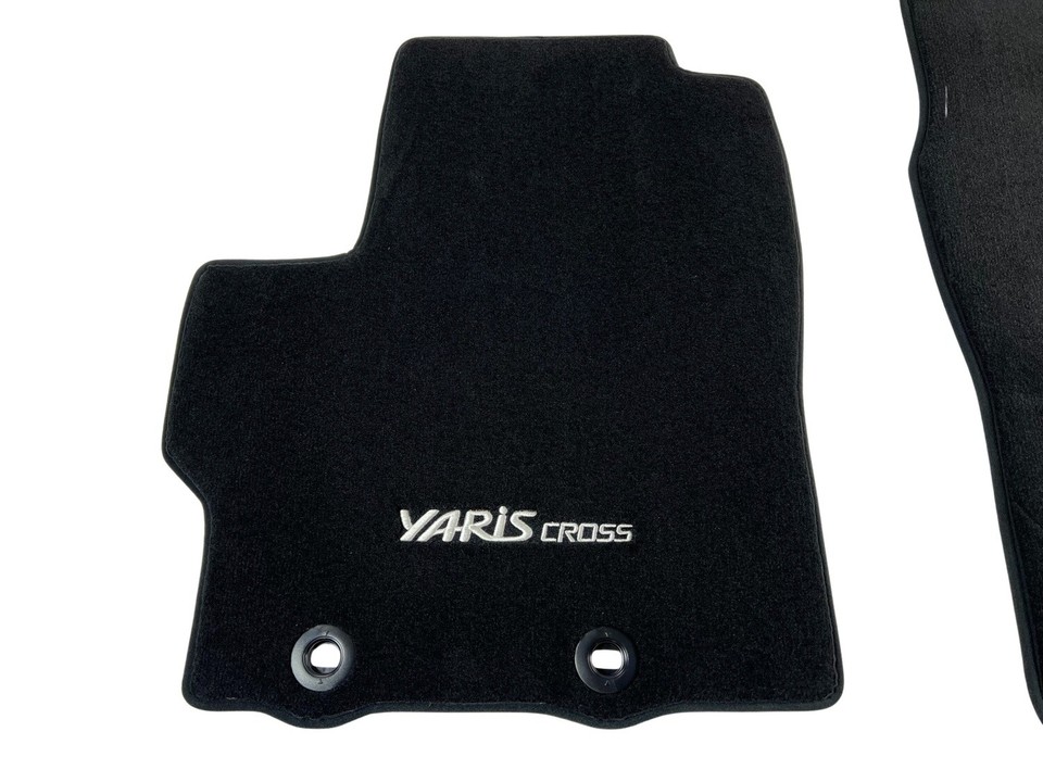 Original Floor Mats Toyota Yaris Cross Black Velour Logo Carpet Fabric ...
