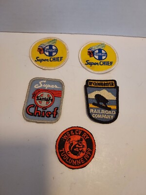 Vintage Lot 5 Railroad Patches Super Chief, McCloud River Railroad | eBay