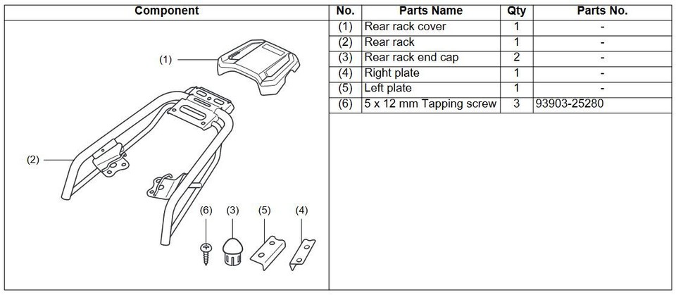 Genuine OEM Honda NAVi Rear Luggage Rack 08L71-K74-A00 | eBay