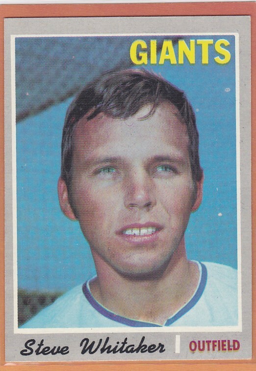 1970 TOPPS BASEBALL STEVE WHITAKER #496 GIANTS EX/EXMT *83640 | eBay