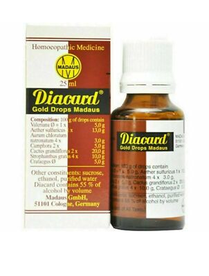 ADEL Homoeopathic Madaus Diacard Gold Drops(25ml) Heart Tonic,Anxiety ...