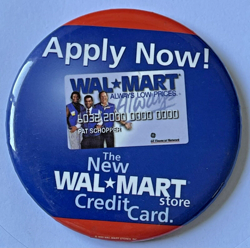 WAL-MART STORE APPLY NOW THE NEW CREDIT CARD PIN BADGE | eBay