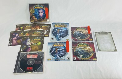 World Of Warcraft 2005 PC CD-ROM + Expansion Sets Lich King Orcs Humans ...