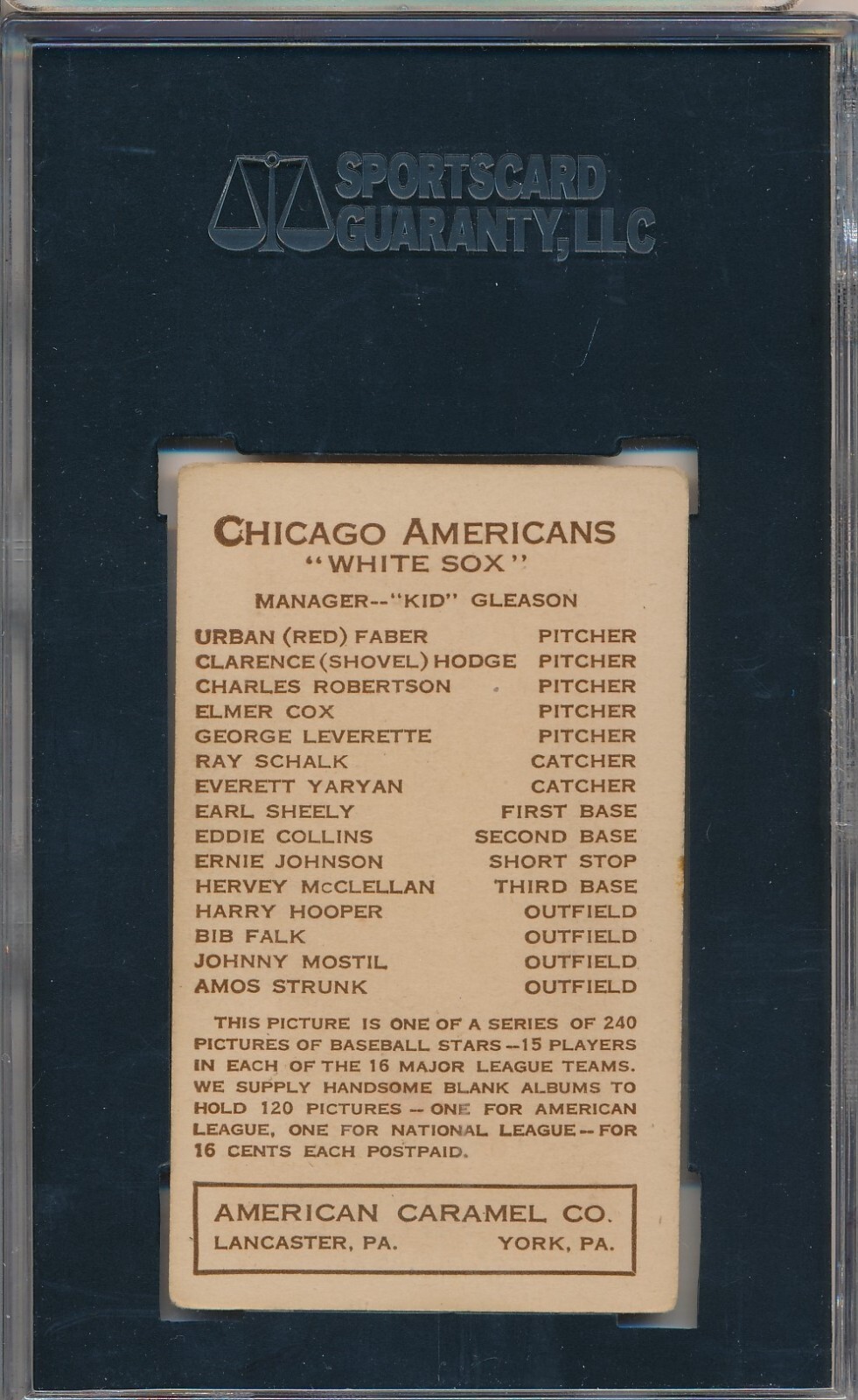 1922 E120 AMERICAN CARAMEL - JOHNNY MOSTIL - SGC 2 GD (SVSC) CENTERED ...