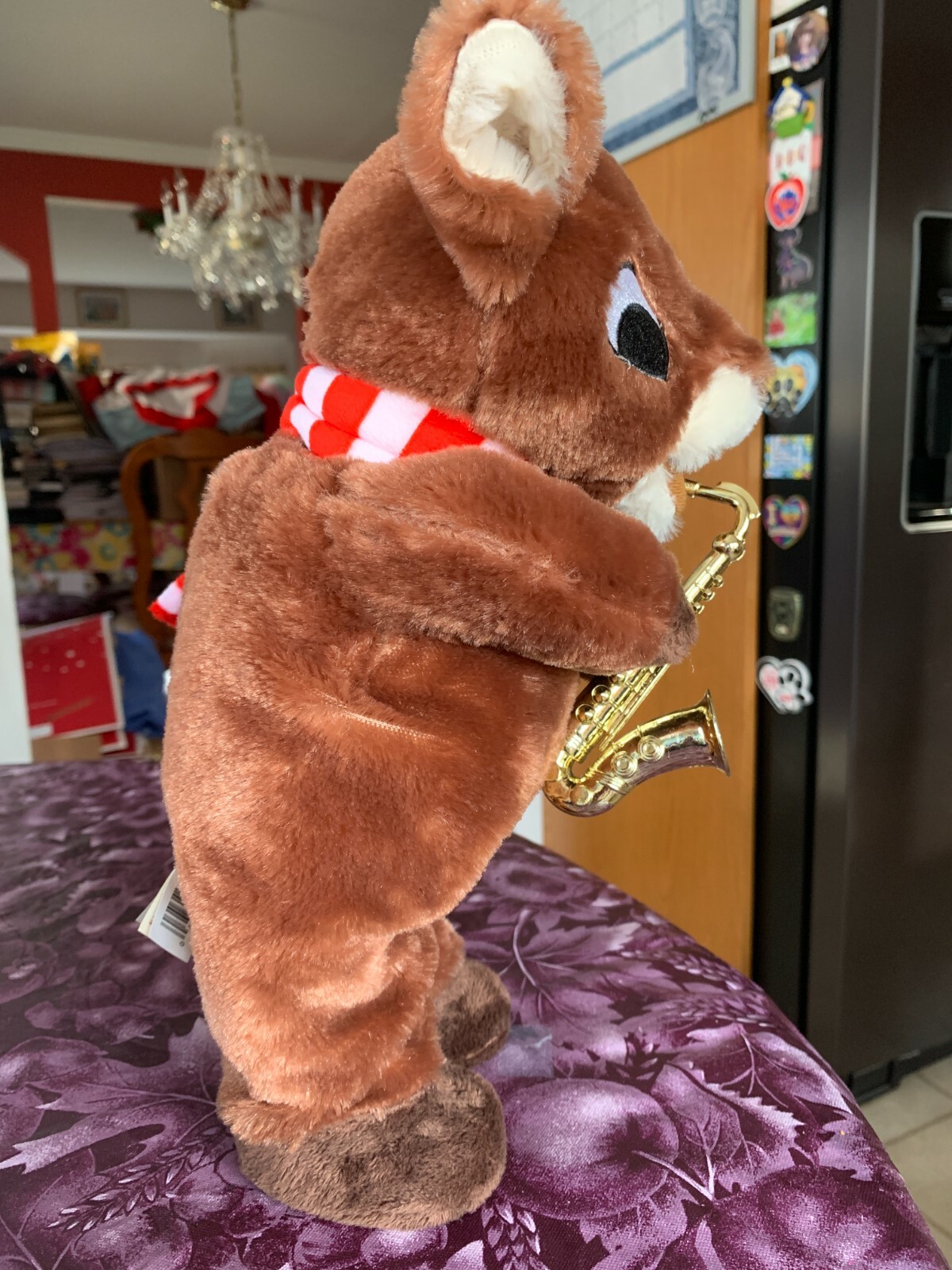 Musical Dancing Rudolph The Red Nosed Reindeer Playing The Saxophone ...